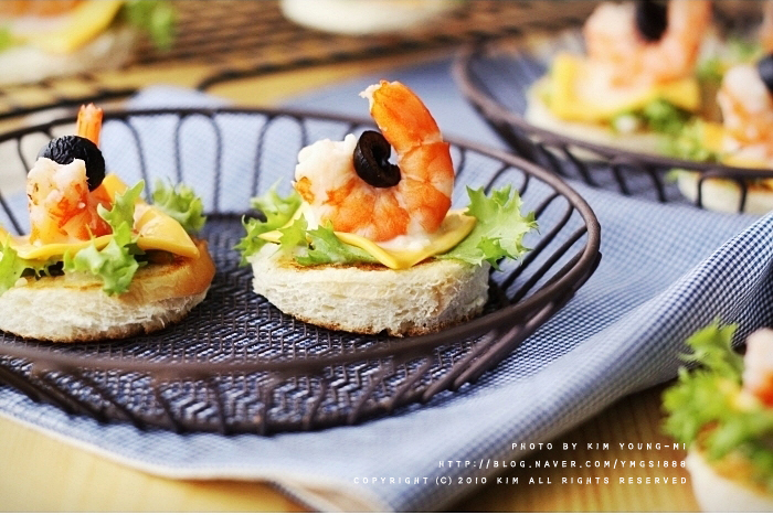 핑거푸드 ♬ 쉬림프 카나페 만들기 With 체다치즈 간식 파티메뉴 월드컵 응원 메뉴 브런치 By 푸드칼럼니스트 김영미