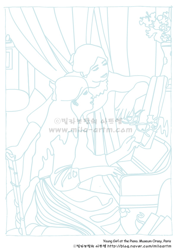 색칠공부색칠놀이 명화 색칠하기 프린트 자료마티스고흐르누아르 네이버 블로그