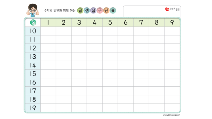 초등 2학년 수학공부의 필수 곱셈구구와 곱셈구구표에서 규칙 찾기 네이버 블로그