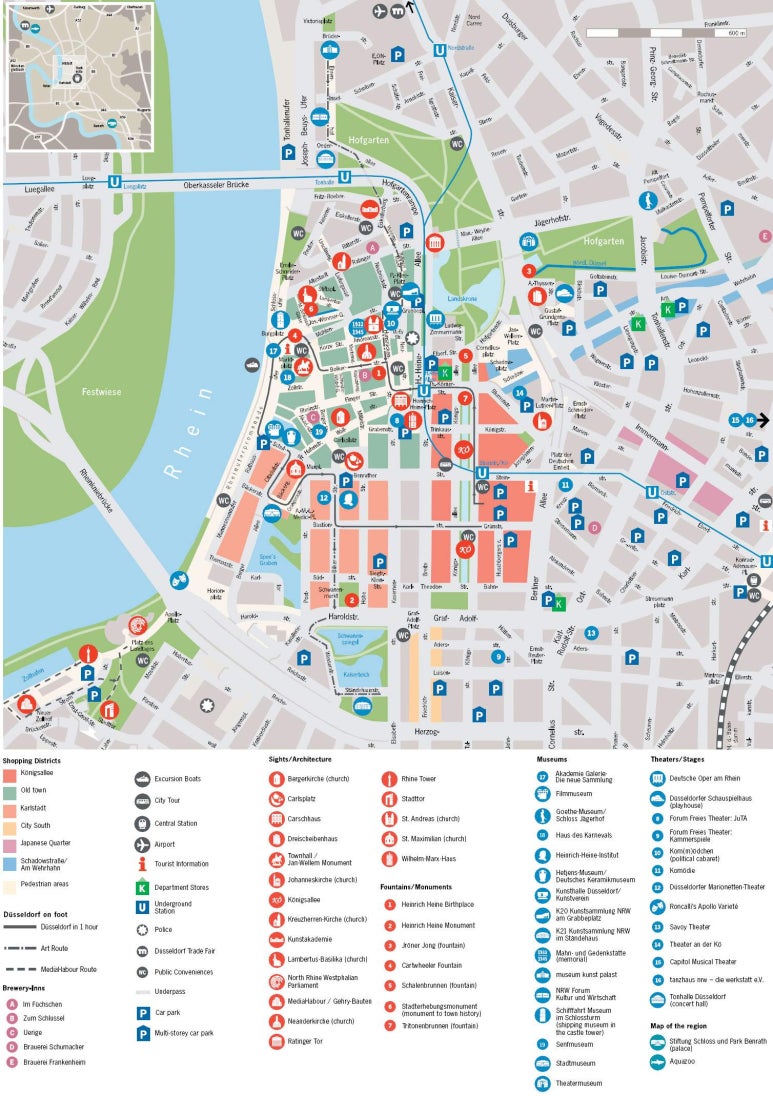 뒤셀도르프 지도dusseldorf Map 관광 지도 한국 식당 위치 전철노선도 구시가지올드타운 지도 네이버 블로그