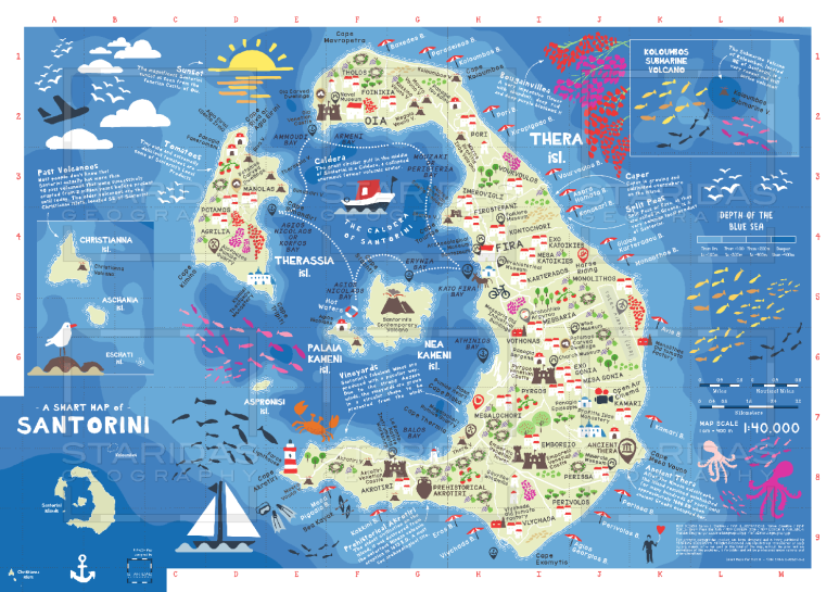 산토리니 지도 여행정보, 숙소, 호텔, 마을정보~☆ : 네이버 블로그