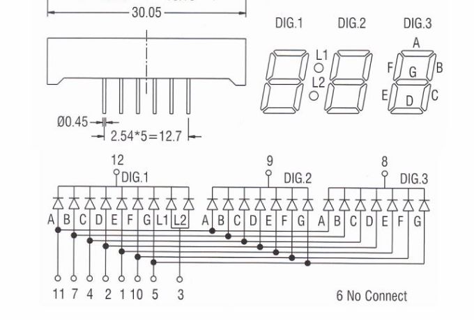 3자리 FND(7 segment) 동작 시켜보기 : 네이버 블로그