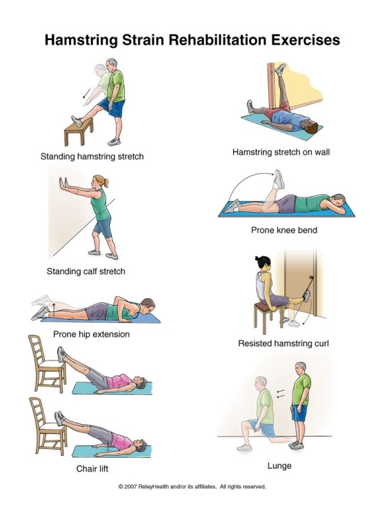 햄스트링 염좌 재활운동 - Hamstring Strain Rehabilitation Exercises : 네이버 블로그